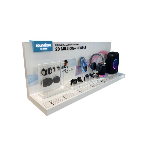 Quality RoSH Multifunctional Speaker Display Stands , Organic Glass Counter POP Displays for sale