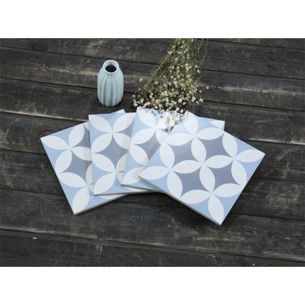 Quality Blue Gray Ceramic Rustic Tile 20x20cm Clay Indoor Wall for sale