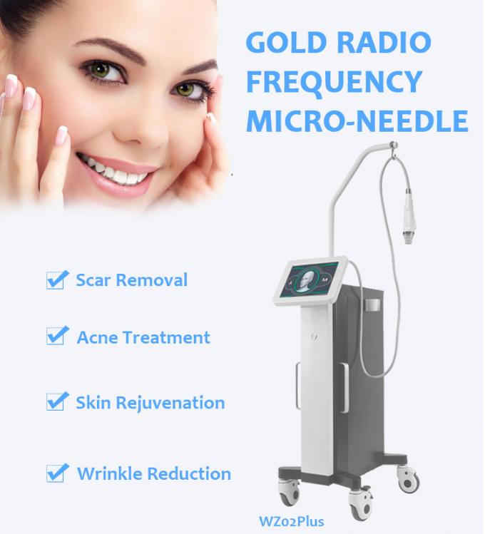RF Beauty Equipment Gold RF Micro Needle For Wrinkle Removal Skin Tightening 0