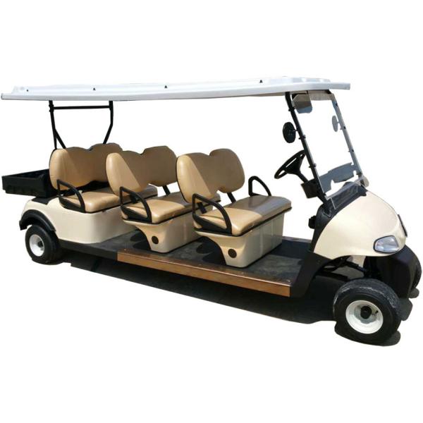 Quality CE Approval Multiple Purpose 6 Seats Electric Golf Cart Club Car With Plastic Cargo Box for sale