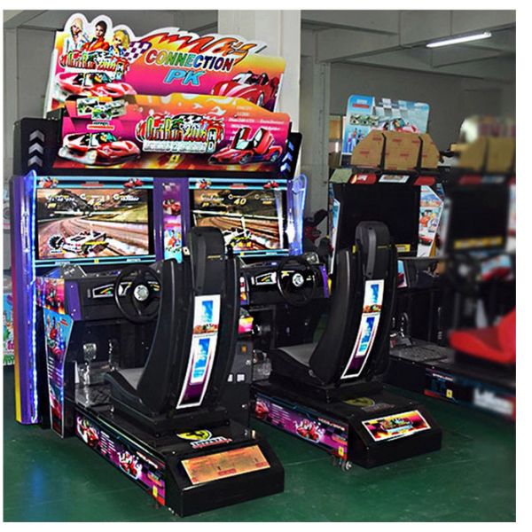 Quality Coin operated Simulator 32'' screen Twins Outrun arcade racing car game machine for sale