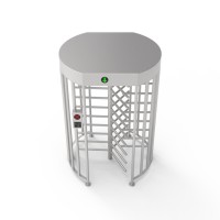 Quality 316 Stainless Steel Full Height Turnstile with LED Direction Indicators and 90 Degree Rotation for sale