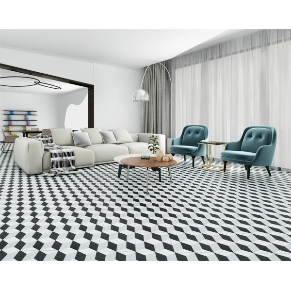 Quality 20x20cm Black Gray Ceramic Rustic Tile for Indoor Floor for sale