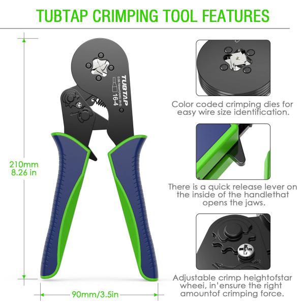 Quality Hexagonal Portable Cable Ferrule Crimper , Lightweight Rope Crimping Tool for sale