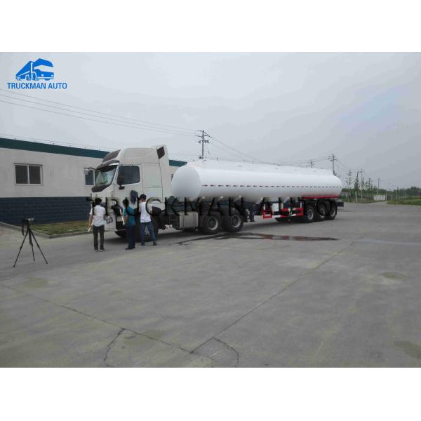Quality Explosion Proof  Oil Tanker Semi Trailer , Gasoline Tank Trailer 40-50 Cbm for sale