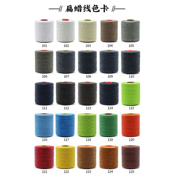 Quality Kangfa 0.8mm 1mm Polyester Handmade Braid Waxed Thread High Tenacity for Leather for sale