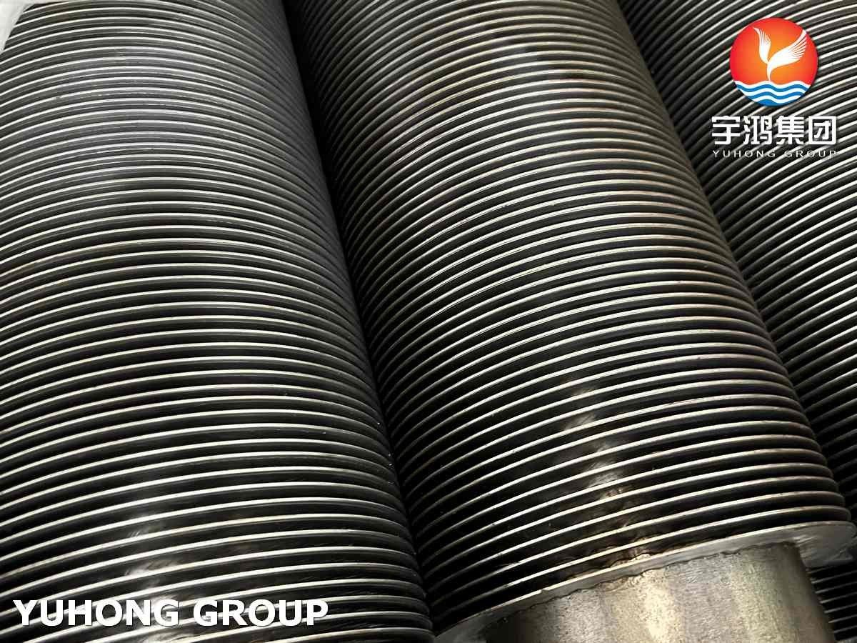 Quality Welding Fin Tube , Serrated Type, ASME SA106 Gr.B Seamless Pipe With CS Fin Material, Raffinate Application for sale