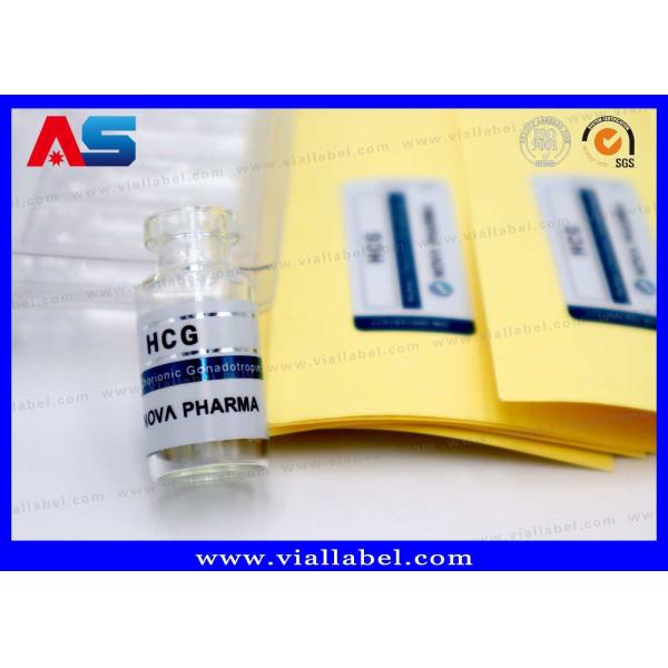 Quality 2ml Small Injection Bottle Label , Matt Customized Hcg Vial Label Printing For Pharmaceutical Package for sale