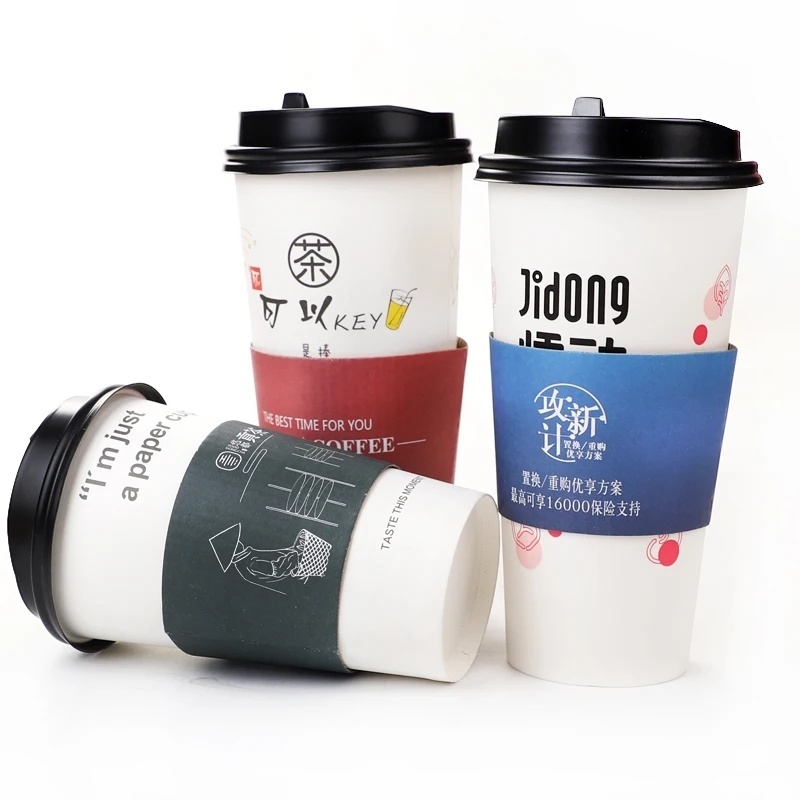 Custom Biodegradable Disposable PLA Hot Coffee Paper Cups