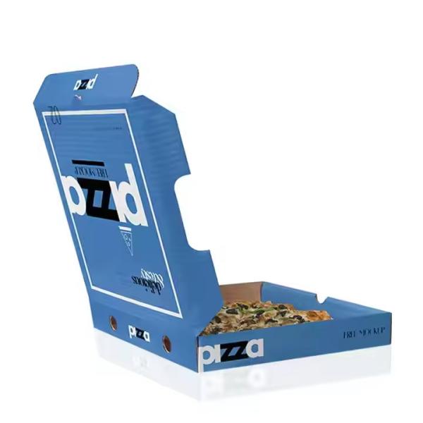 Quality Recycling Pizza Boxes Eco-Friendly Customizable Fast Food Packaging Free Design for sale