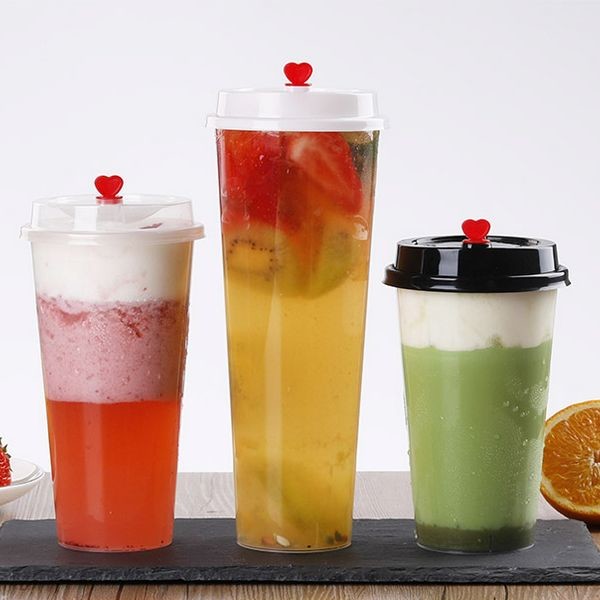 Quality Eco Friendly Cold Drink Cups , Disposable Juice Glasses With Lid 20oz Pp for sale