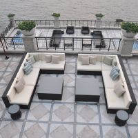 Quality Outdoor Character Nordic Style Hand-woven Garden Sofa Furniture Natural Rattan for sale