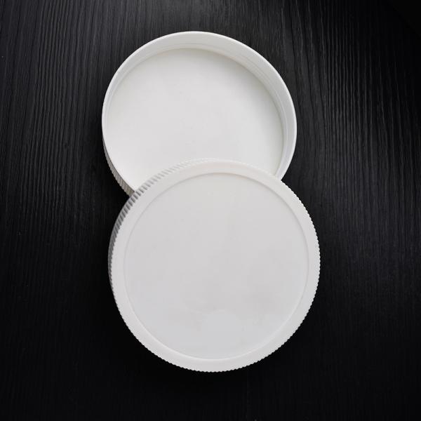 Quality White Plastic Mason Jar Lids , 95MM Twist Top Bottle Caps for sale