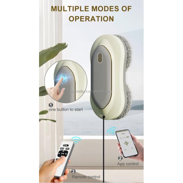 Quality 2024 Huidi Dual Self-water-spraying Automatic Robot Window Cleaner with Remote for sale