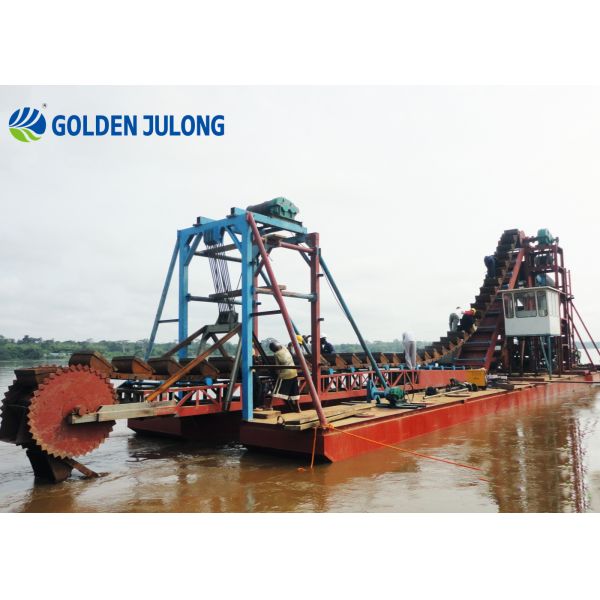 Quality JLBCD60 68 pcs Bucket Chain Dredger 60 m3/hr for Sand Gold Mining Project for sale