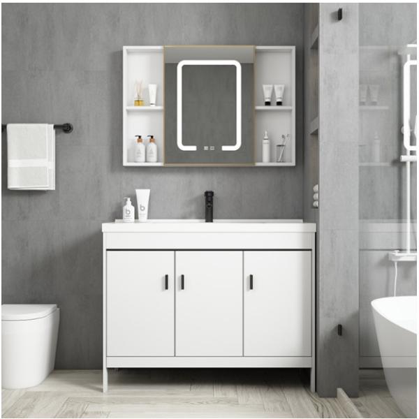 Quality 0.6m Ceramic Basin Smart Bathroom Cabinet Floor To Ceiling Moistureproof for sale