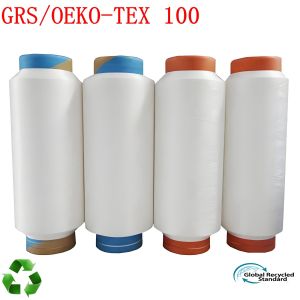 Quality GRS Certified Dope Dyed Polyester Filament Yarn 150D/48F With OEKO TEX 100 for sale