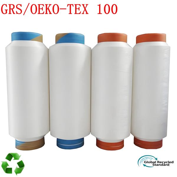 Quality GRS Certified Dope Dyed Polyester Filament Yarn 150D/48F With OEKO TEX 100 for sale