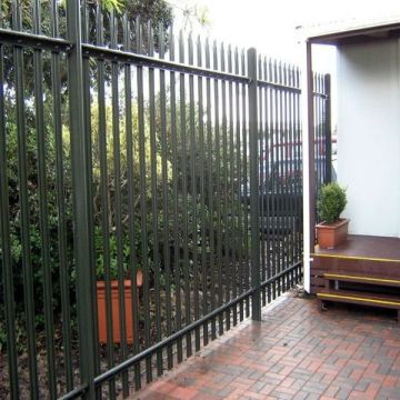 Quality Customized heavy duty palisade fence panels curved top palisade fencing W shape for sale