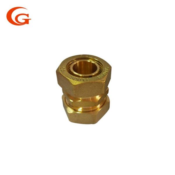 Quality Brass Double Ferrule Compression Fitting , 3/8" OD Ferrule Type Connector for sale