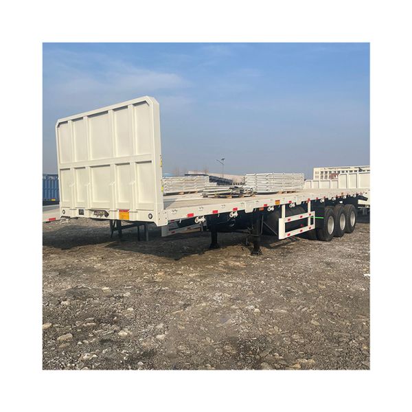 Quality Customizable 3 Axles Flatbed Semi Trailer For Container Transport 13T for sale