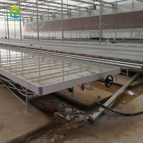 Quality ABS Hydroponic Greenhouse Rolling Benches 70cm Height Plant Nursery Benches for sale
