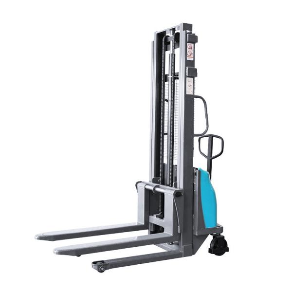 Quality Hydraulic Electric Walk Behind Pallet Jack Forklift 1t Straddle for sale