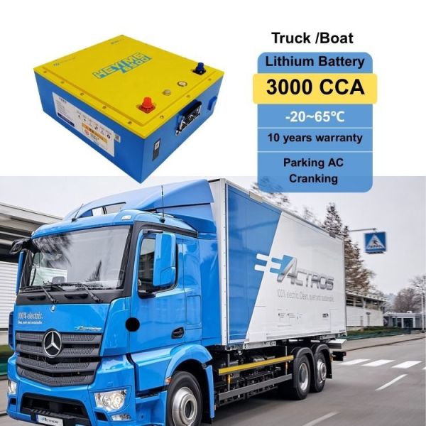 Quality CCA 3000A Self Heating 24V Lithium Battery Powered Truck Air Conditioner Truck Starter Lithium Ion Battery for sale