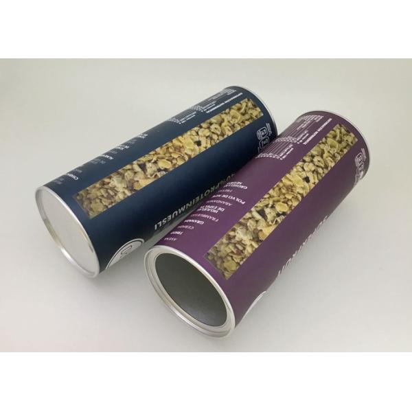 Quality Aluminium Foil Lining Paper Tube Packaging / Oatmeal Container 83mm Diameter for sale