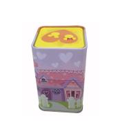 Quality High Capacity 6.5cm Square Tin Box Food Toys Packing With Up And Down Lid for sale