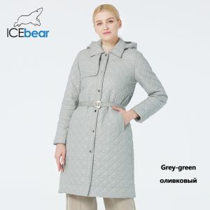 Quality Versatile Bio Down Woman Coat Spring Quilted Jacket With Trenchcoat Style for sale