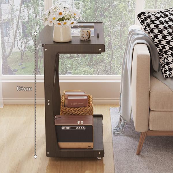 Quality Sofa Side Table, Freestanding Bedside Coffee , Convertible Top Rack with Storage for sale