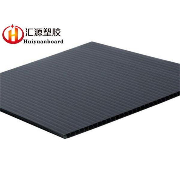 Quality Custom Durable Strong Black ESD Corrugated Plastic Sheet Flame Retardant for sale