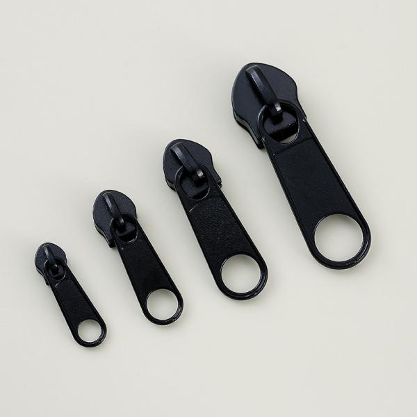 Quality Durable #3 - #10 Nylon Zipper Slider Black Finish Stylish For Clothing for sale