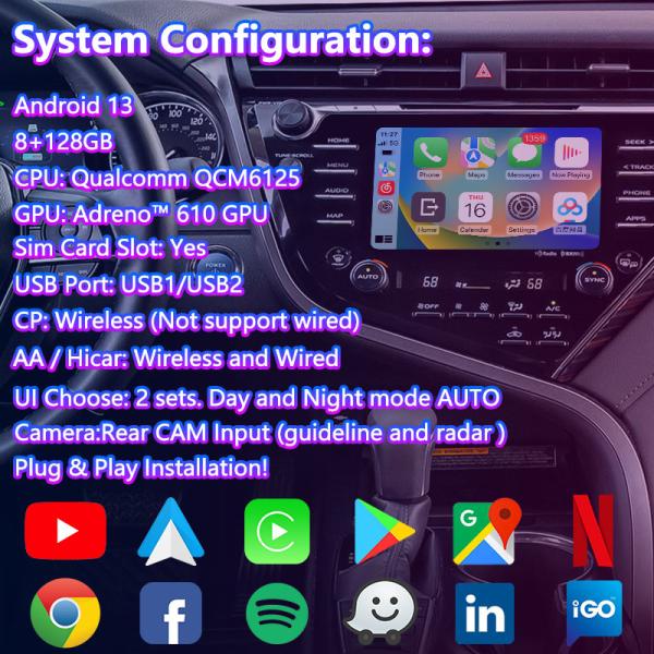 Quality Andorid Carplay Car Navigation Box Multimedia Video Interface For Toyota Camry for sale