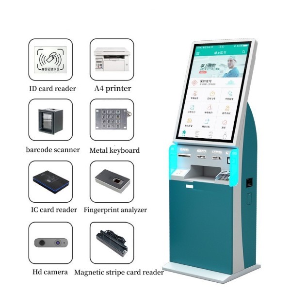 Quality 32 Inch Self Service Touch Screen Kiosk With A5 Printer and Barcode Scanner for sale