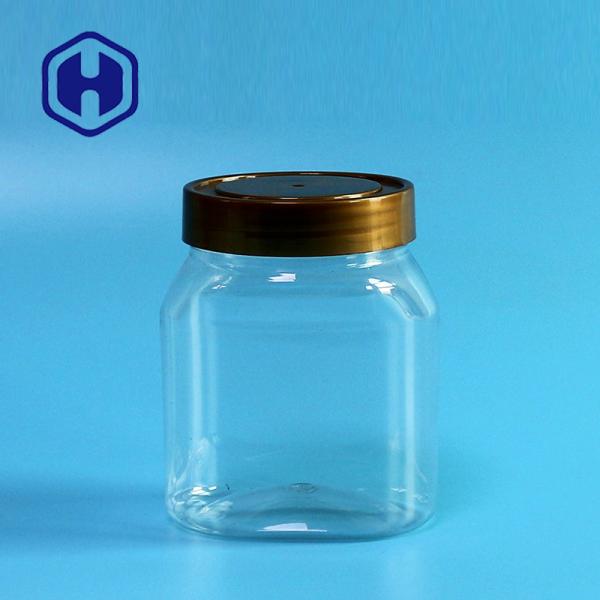 Quality 13.8oz Screw Lid 410ml Leak Proof Plastic Jar Food Safe Packaging Oval Shape for sale