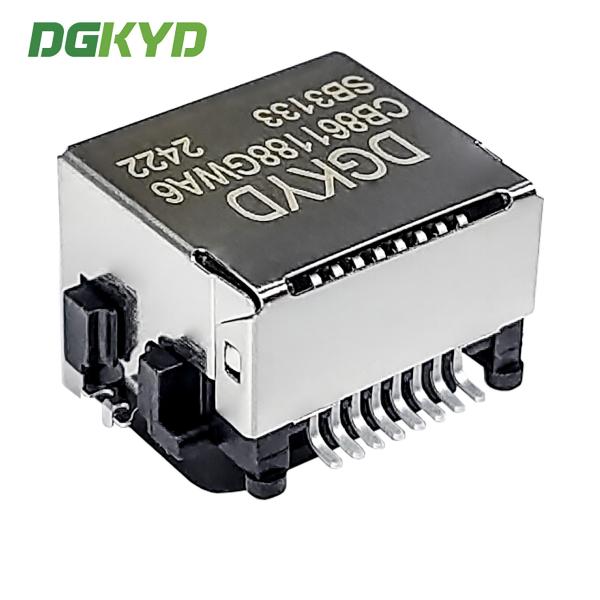 Quality RJ45 Connector 1X1 8P8C Sinking Plate 8.6 3U Interface RJ45 SMD Connector for sale