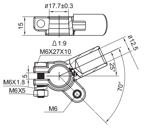 Quality Crimping Type Automotive Battery Terminals Positive Forging Battery Terminals for sale