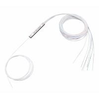 Quality Mini Steel Tube Type 0.9mm Fiber Optic PLC Splitter 1X8 250μm Without Connector for sale