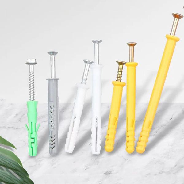 Quality Corrosion Resistant White Expanding Plastic Anchor / Expansion Bolts For Brick for sale