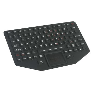 Quality Rubber Waterproof Rugged Silicone Keyboard With Touchpad IP65 Dynamic for sale