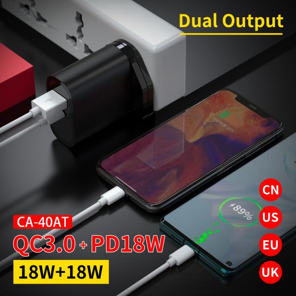Quality 100g PD Power Adapter , Double Usb Port Charger PC Material For Iphone 12 for sale