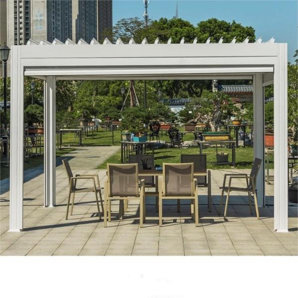Quality Customizable Aluminum Louvered Luxury Motorised Modern Outdoor Pergola for sale