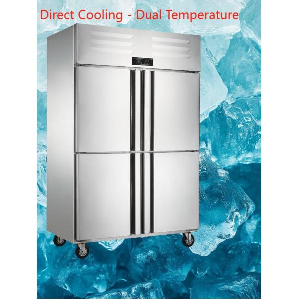 Quality 1300L Commercial Kitchen Freezer Dual Temperature Refrigerator Freezer Rustproof for sale