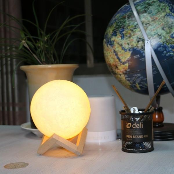 Quality Dimmable Touch Control Remote PLA 3D Printing Moon Lamp with 10000 Hours for sale