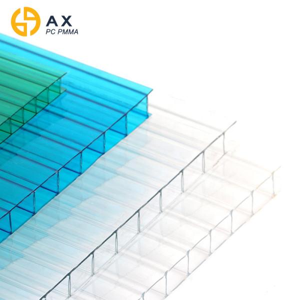 Quality Anti Fog Twin Wall 6mm Polycarbonate Hollow Sheet for sale