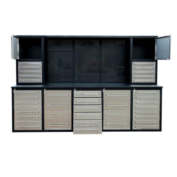 Quality Stainless Steel Handles Heavy Duty Tool Cabinet for Garage and Folding Workbench for sale