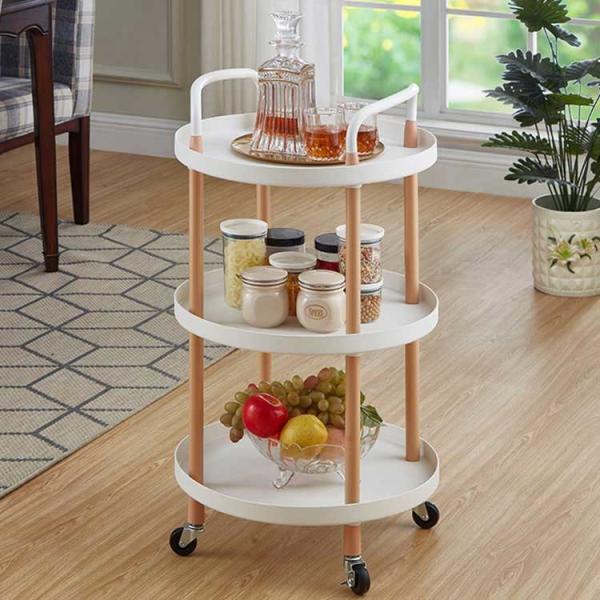 Quality 3 Tier Plastic Kitchen Vegetable Rack Storage Cart Household for sale