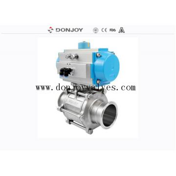 Quality Welded Beverage Aluminum Actuator 4 Inch BPE Ball Valve for sale